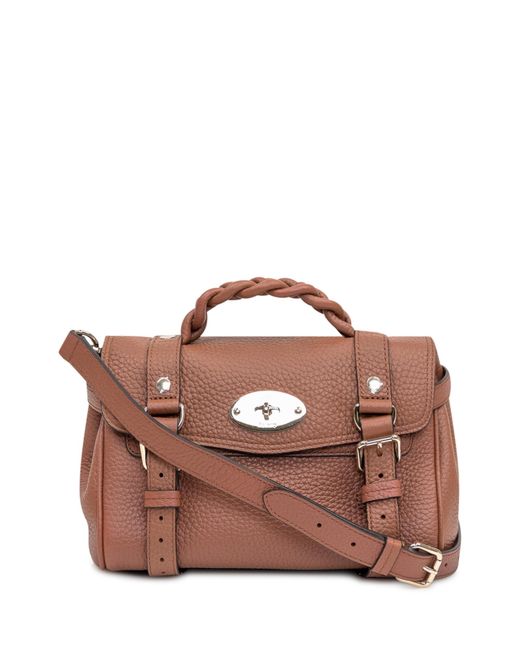 Mulberry Mini Bag Alexa Heavy Grain in Brown | Lyst