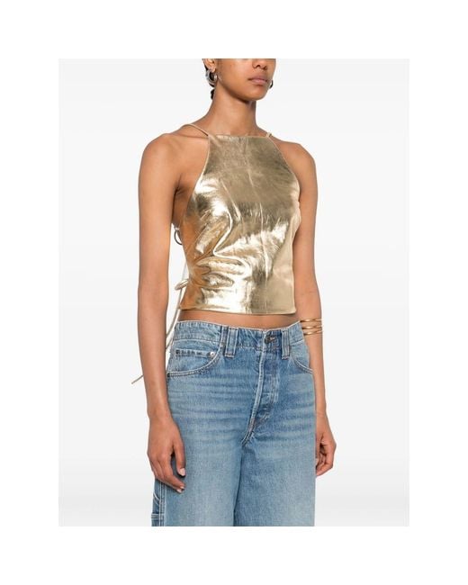 Cult Gaia Top in Metallic | Lyst