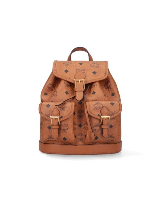 MCM Aren Mini Backpack in Brown | Lyst