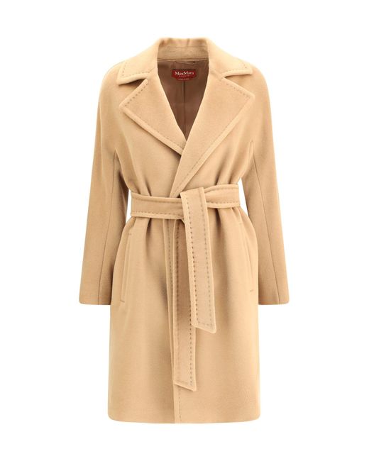 Max Mara Scire Coat in Natural | Lyst UK