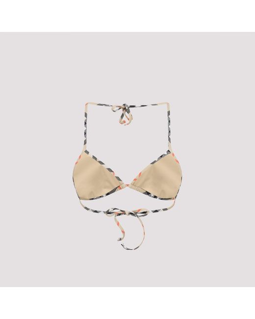 Burberry Top Check Bikini in Metallic | Lyst UK