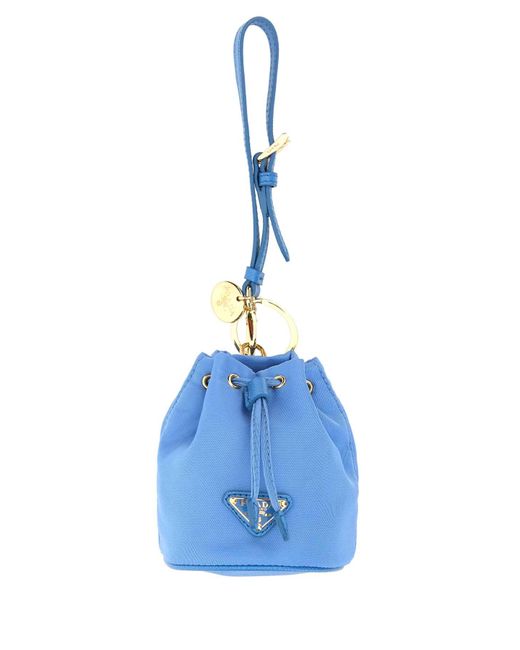 Prada Cerulean Re-Nylon Re-Edition 1978 Key Ring in Blue | Lyst