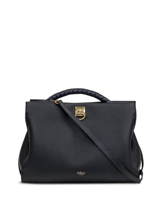 Mulberry Bag Iris Handle Heavy Grain in Black | Lyst