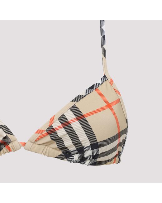 Burberry Top Check Bikini in Metallic | Lyst UK