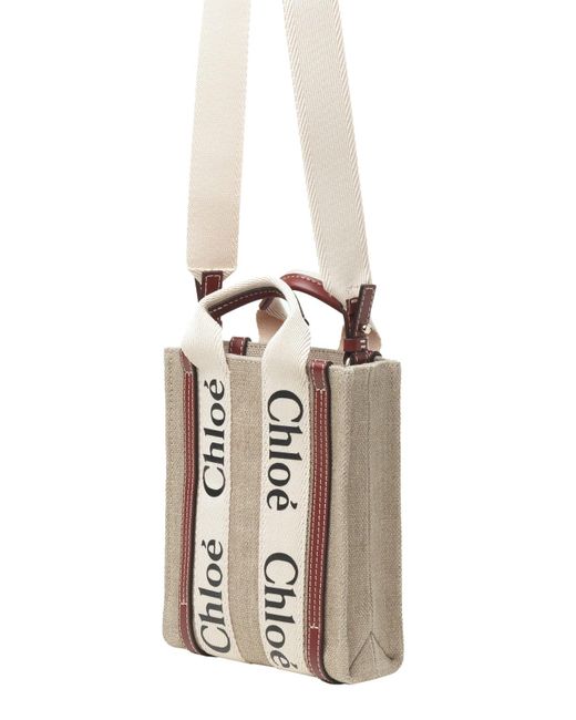 Chloé Tote Bag Mini North South in Metallic | Lyst