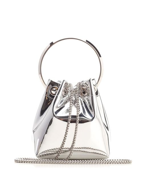 Jimmy Choo Bon Bon Bucket in White | Lyst UK