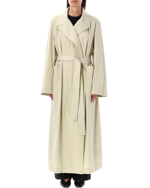 Rohe Long Wrap Trench in Natural | Lyst