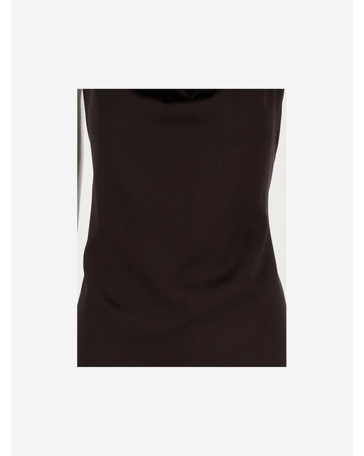 Stephan Janson Silk Satin Reversible Turn Dress in Black | Lyst