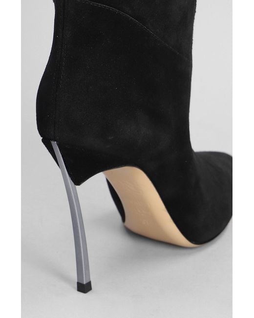 Casadei Blade High Heels Boots in Black | Lyst