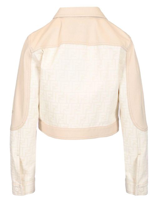 Fendi Denim Blouson in Natural | Lyst