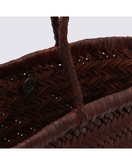 Dragon Diffusion Dark Lather Bamboo Triple Jump Small Totes in Brown ...