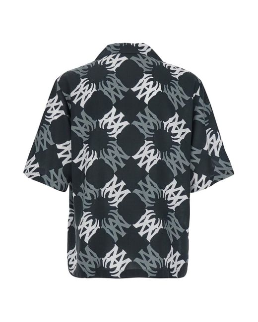 Amiri Shirt Shirt With All-Over Ma Quad Motif in Black for Men | Lyst UK