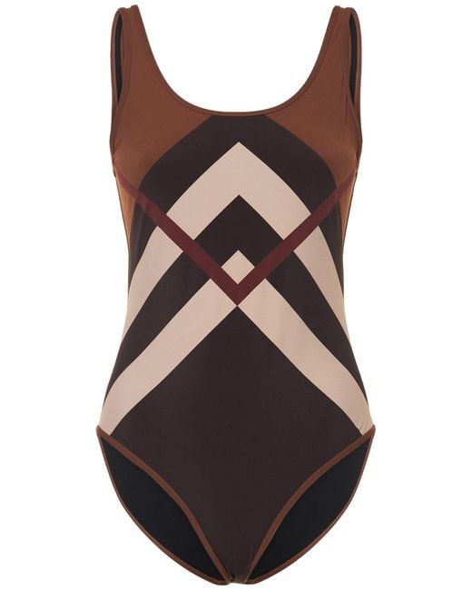 Burberry Geometric One-Piece in Black | Lyst UK