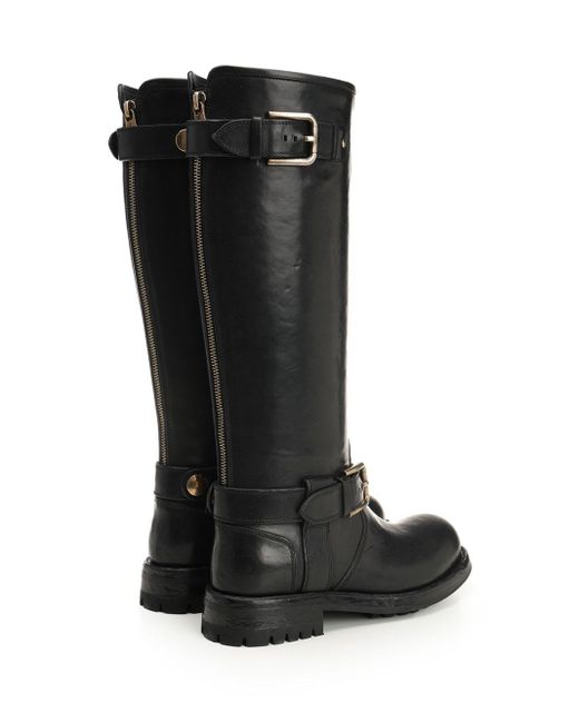 Dolce & Gabbana Biker Boot in Black | Lyst UK