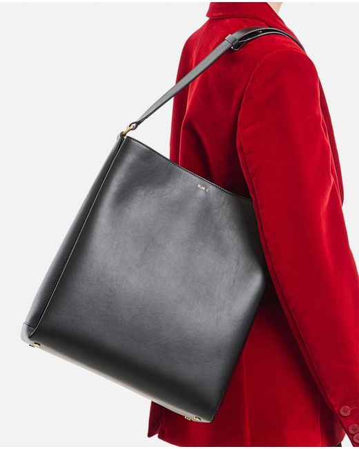 Plan C Shopper Leather Bag in Black | Lyst