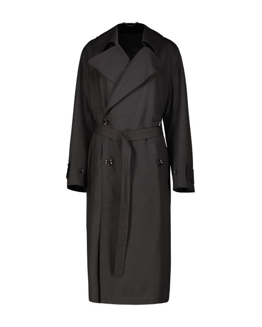 Lemaire Trench Coat With Detachable Lining in Black | Lyst