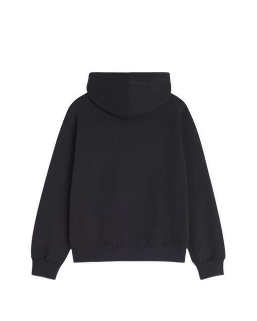 Maison Kitsuné Logo Cotton Hoodie in Black for Men | Lyst UK