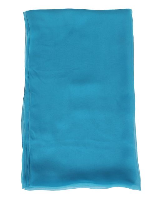 Alberta Ferretti Semi-Sheer Scarf in Blue | Lyst UK