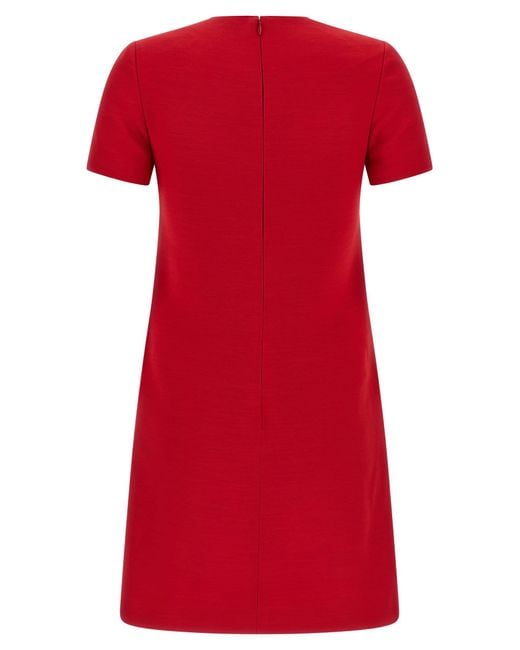 Valentino Garavani V Dress in Red | Lyst UK