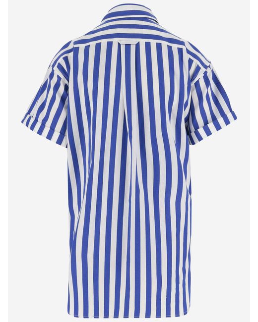 Ralph Lauren Striped Cotton Shirt With Logo in Blue | Lyst Ralph Lauren Striped Cotton Shirt With Logo in Blue | Lyst