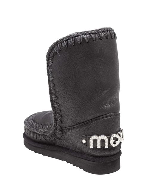 Mou Eskimo 24 Leather Boot in Black | Lyst UK