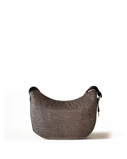 Borbonese Luna Small Shoulder Bag in Black | Lyst