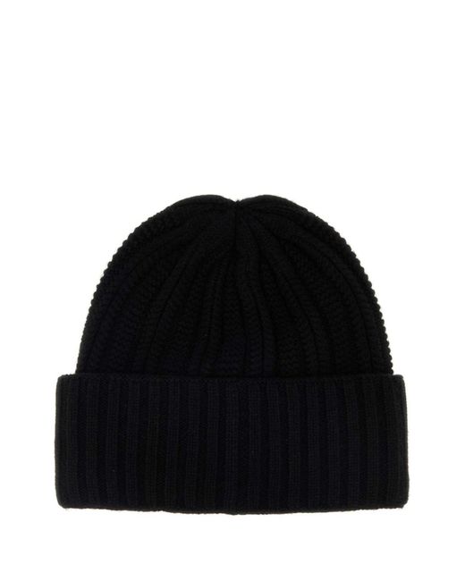 Max Mara Cashmere Macbeth Beanie Hat in Black | Lyst UK