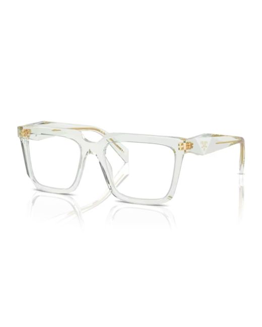 Prada Prada Pr A19V Symbole 14R1O1 Verde Menta Trasparente Glasses | Lyst
