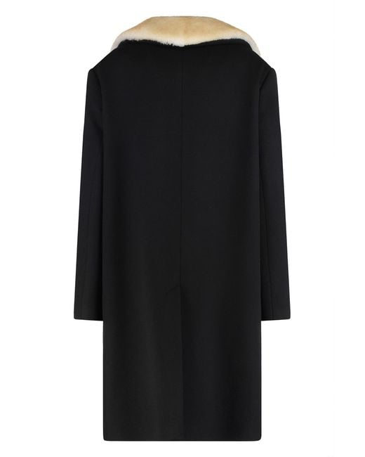 Celine Elegant Cashmere Coat in Black | Lyst UK