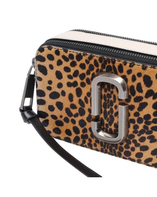 Marc Jacobs The Cheetah Haircalf Snapshot Bag in Brown | Lyst