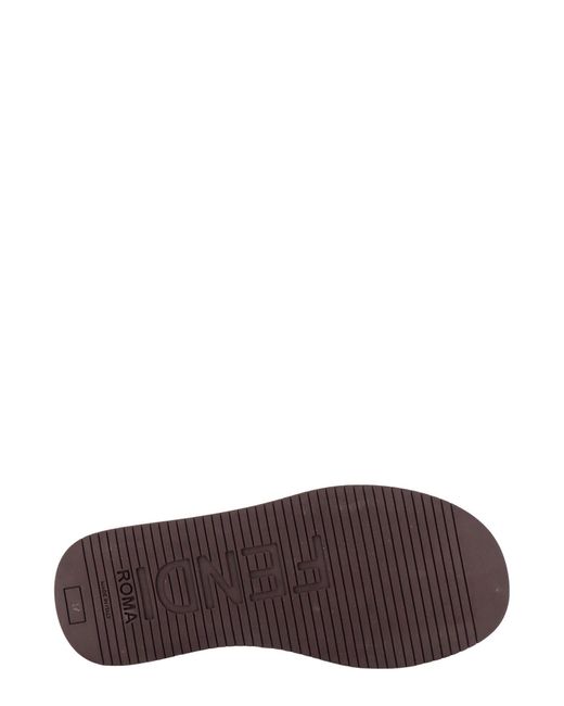 Fendi Sunshine Slide in Brown | Lyst