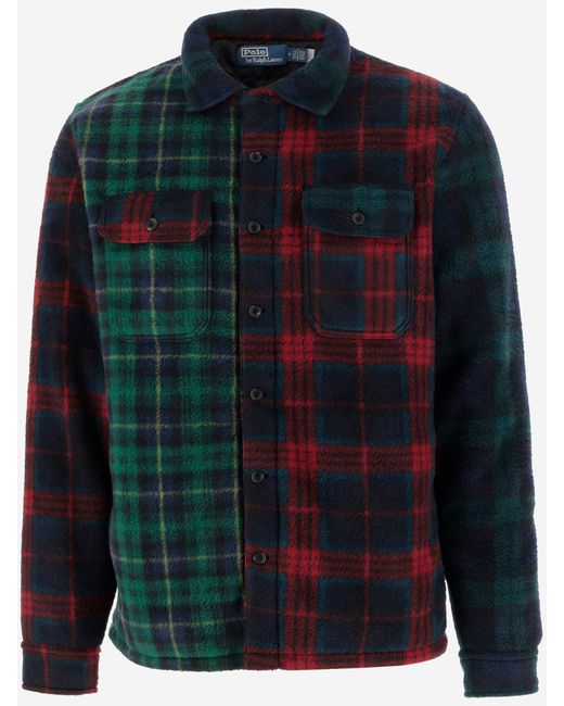 Polo Ralph Lauren Patchwork Fleece Jacket in Black for Men | Lyst