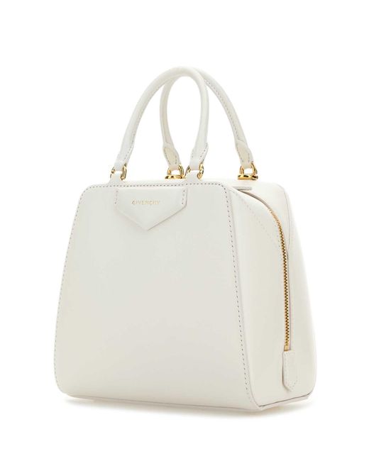 Givenchy Ivory Leather Mini Antigona Cube Handbag in Natural for Men | Lyst