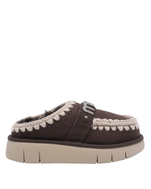 Mou Suede Bounce Clog in Brown | Lyst