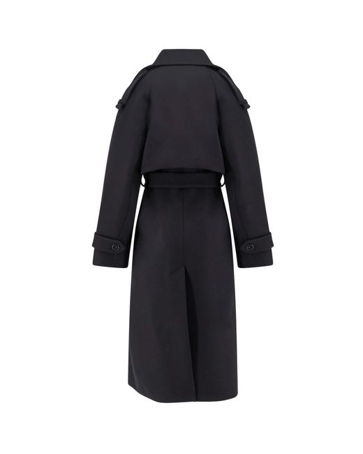 IVY & OAK Caroline Oversize Responsible Virgin Wool Blend Coat in Black ...