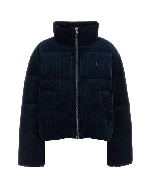 Ralph Lauren Midnight Stretch Corduroy Down Jacket in Blue | Lyst UK