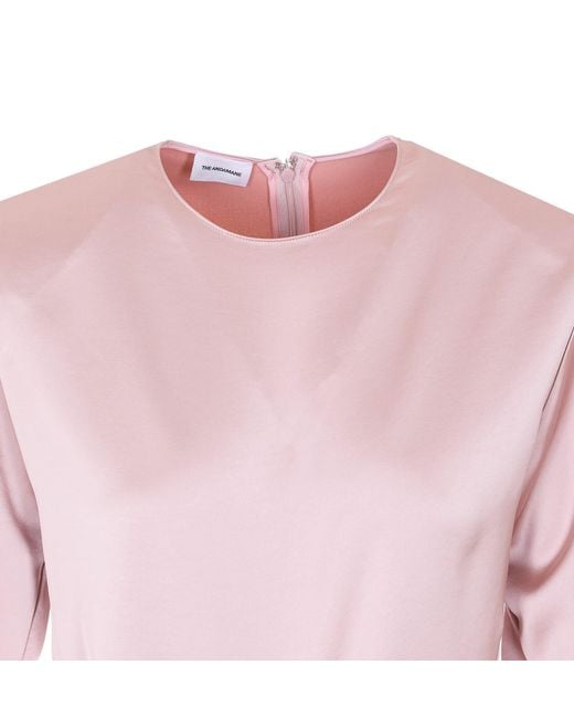 ANDAMANE Iris Long Dress in Pink | Lyst UK