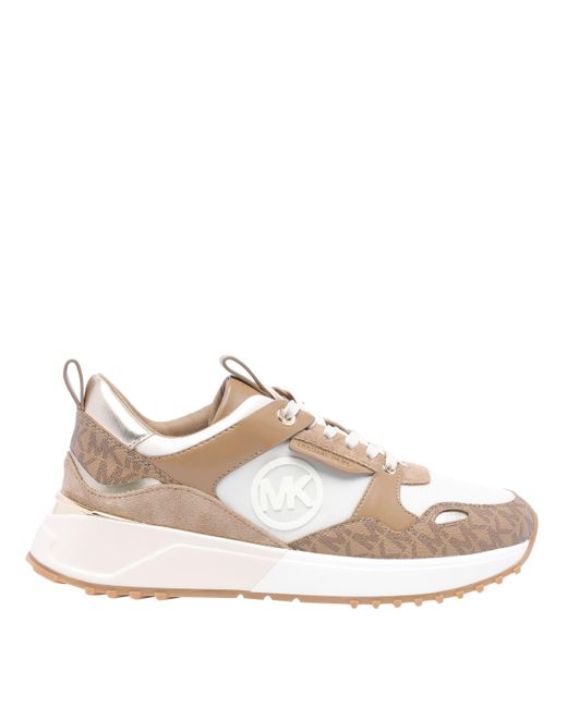 MICHAEL Michael Kors Logo Sneakers in Natural | Lyst