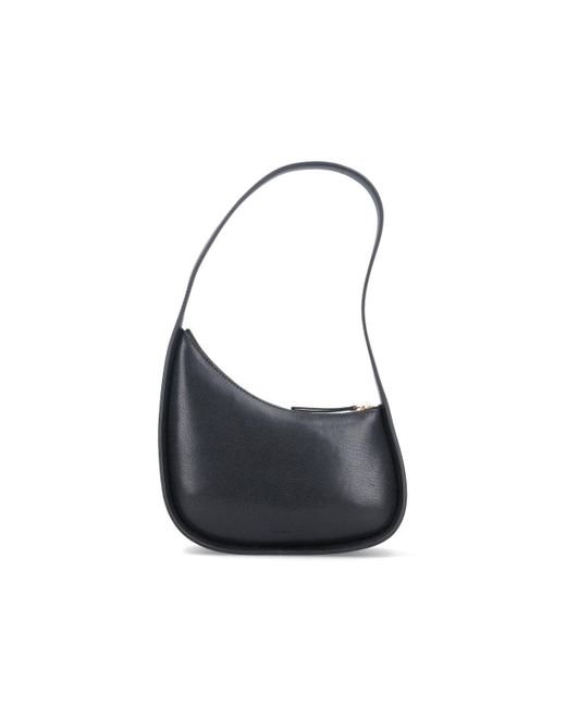 The Row Half Moon Shoulder Bag in Black | Lyst