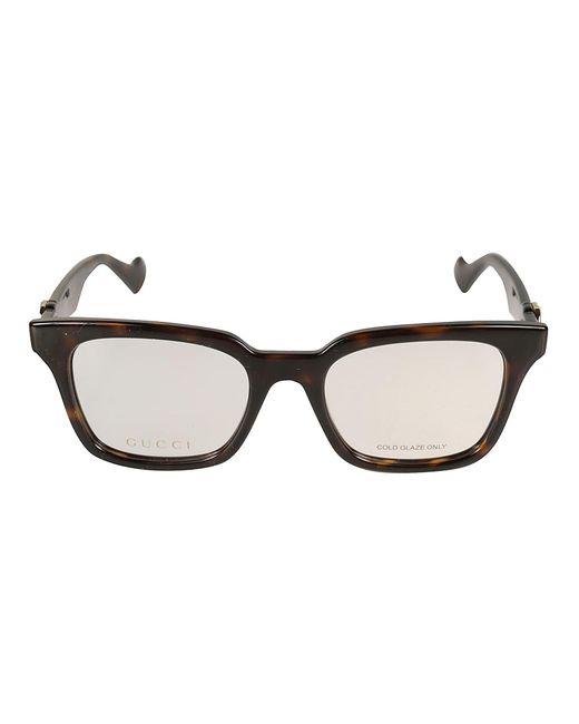 Gucci Logo Lens Square Frame in Natural | Lyst UK