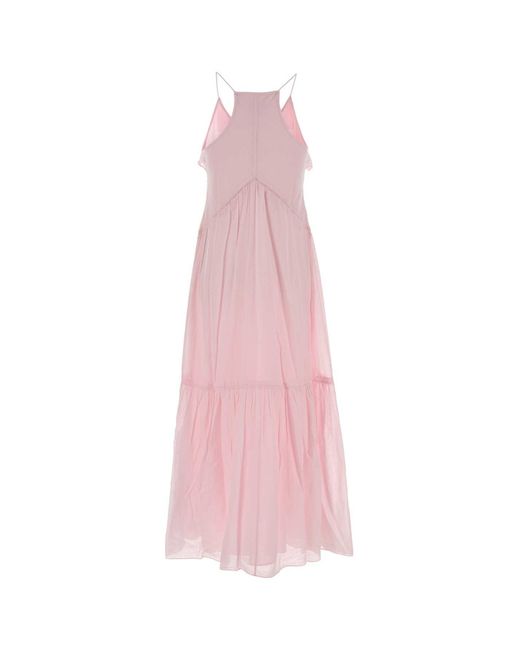 Isabel Marant Cotton Blend Vasma Dress in Pink | Lyst UK