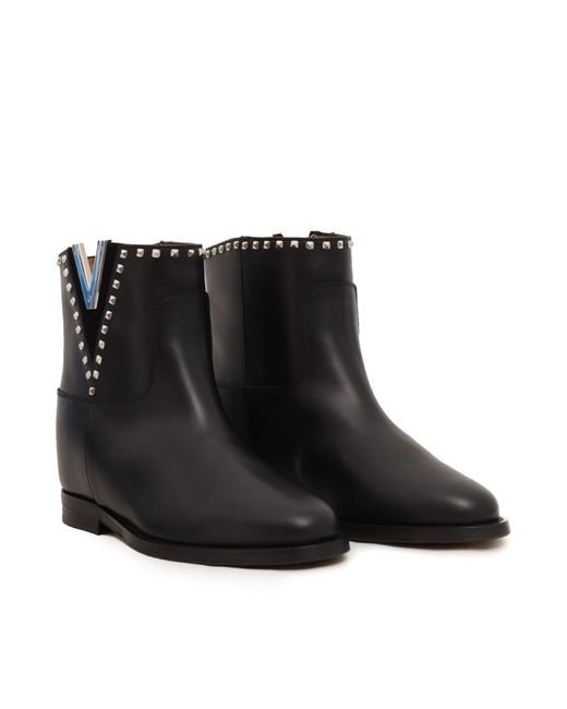 Via Roma 15 Boots With Studs in Black | Lyst