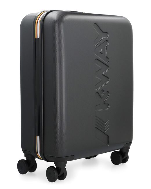 K-Way Polycarbonate Hardshell Small Trolley in Gray for Men | Lyst
