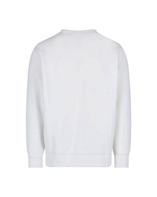 Polo Ralph Lauren Logo Sweater in White for Men | Lyst UK