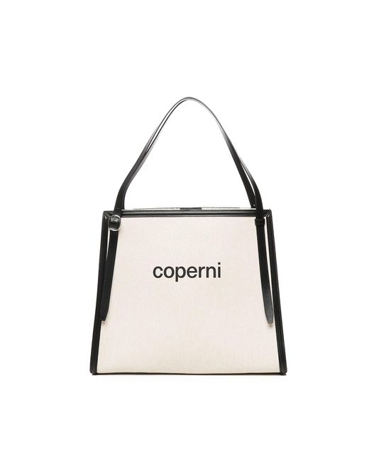 Coperni Recycled Canvas Tote Bag in White | Lyst UK
