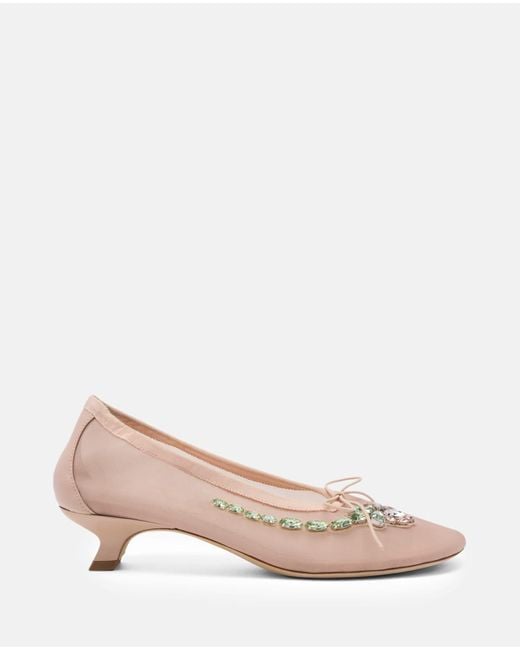 Simone Rocha Mesh Ballerina Heel in Pink | Lyst