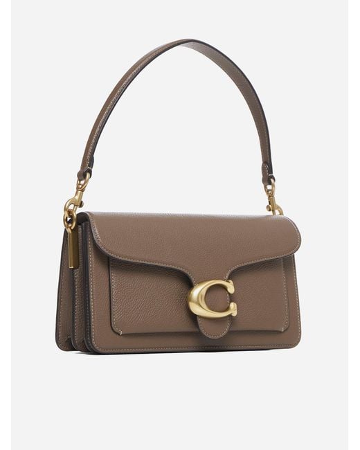 COACH Tabby 26 Leather Shoulder Bag in Brown | Lyst