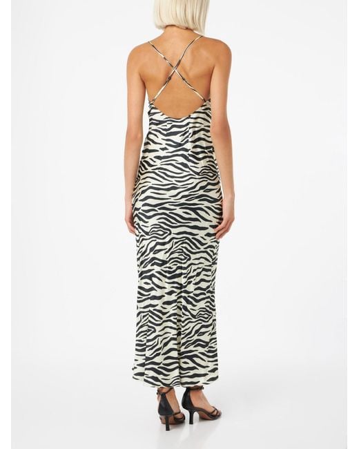 Mc2 Saint Barth Satin Zebra Slip Dress Eydis | Lyst UK