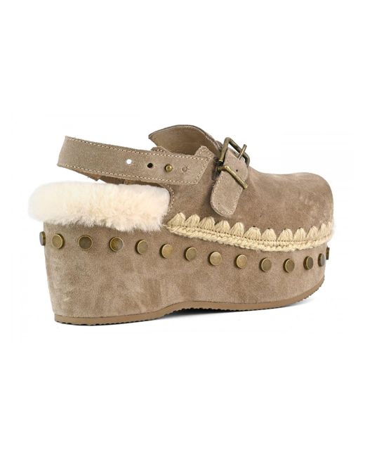Mou Clog Back Strap in Natural | Lyst