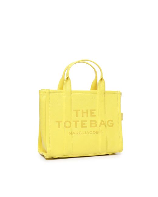 Marc Jacobs Leather Medium Tote Bag in Yellow | Lyst
